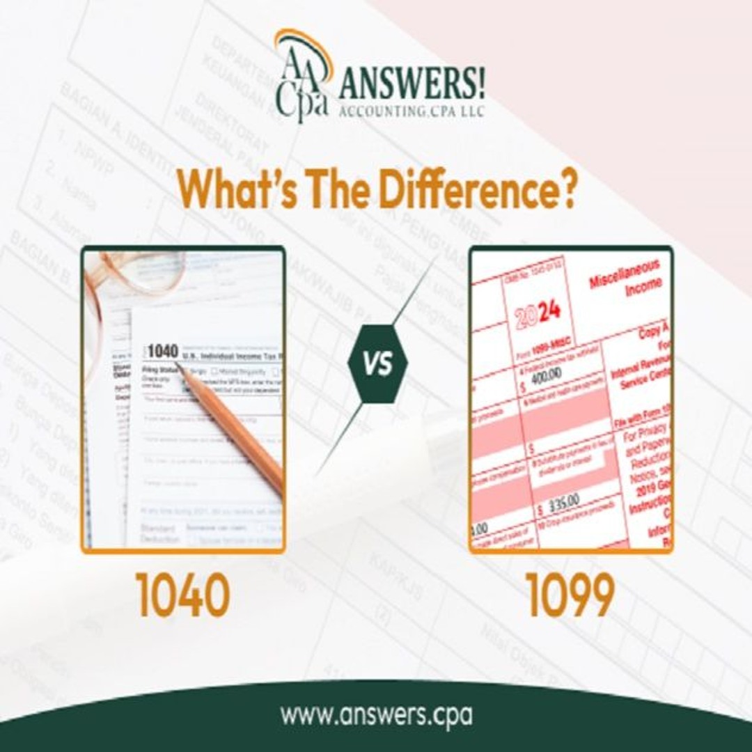 Stream 1040 Vs 1099 Tax Forms: What’s The Difference? by Answers CPA ...