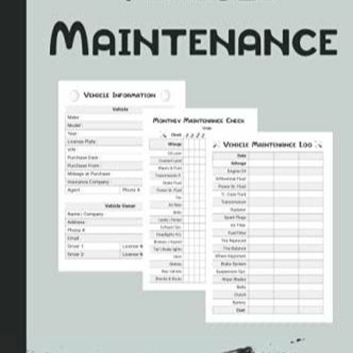Stream KINDLE Vehicle Maintenance Log Book: Service and Repair Record ...
