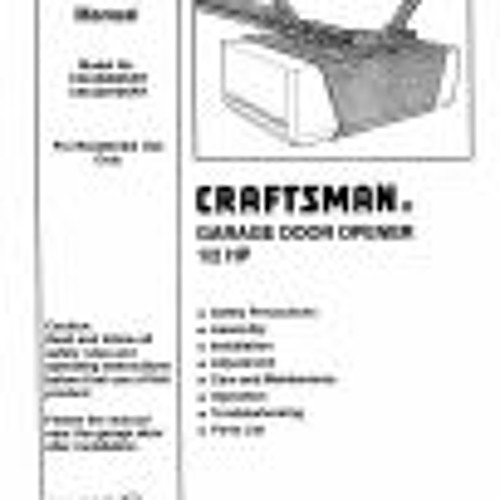 Stream Craftsman Garage Door Opener 41a5021-3m-315 Manual from ... Stream Craftsman Garage Door Opener 41a5021-3m-315 Manual from ...