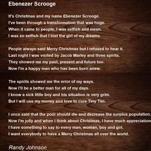 Stream "Ebenezer Scrooge" poem by Randy Johnson. by T'CHALLA 4EVA👑🕊 ...