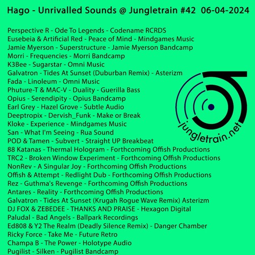 Stream Unrivalled Sounds @ Jungletrain #42 06-04-24 by Hago ...