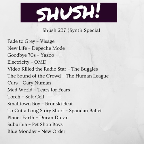 Stream Shush 237 Synth Special by Shush! Sounds from UCC Library ...