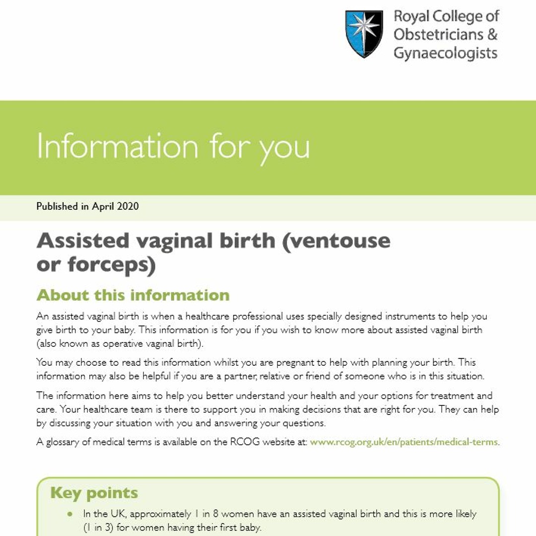 Stream Assisted vaginal birth (ventouse or forceps) by RCOG | Listen ...