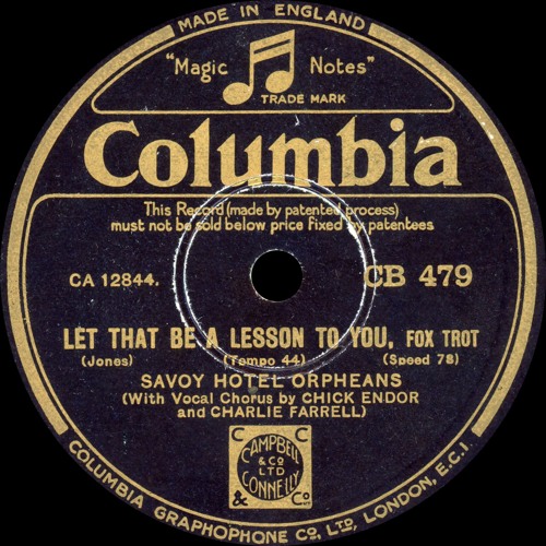 Stream Savoy Hotel Orpheans - Let That Be A Lesson To You - 1932 by ...