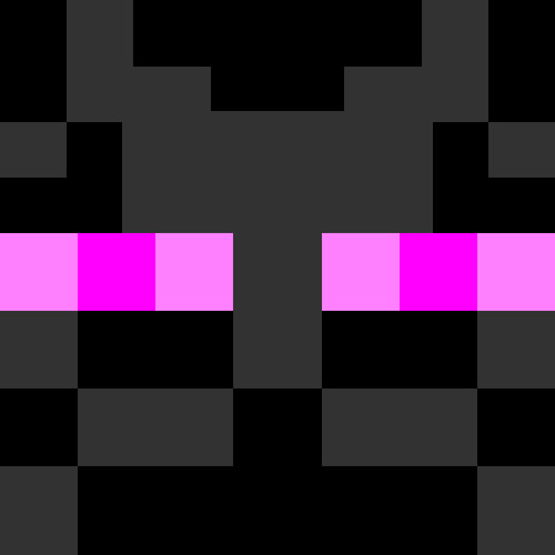 Minecraft Enderman Face Pixel Art