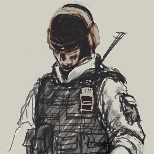 Cod Ghost Riley Drawing