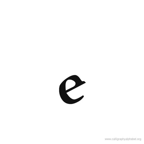 Fancy Lowercase E