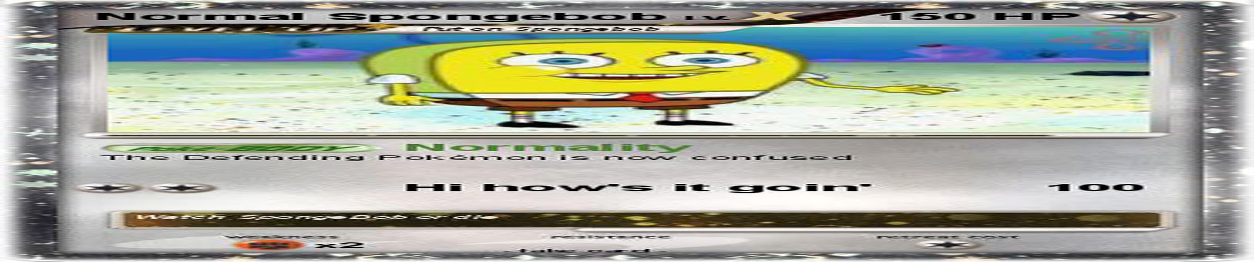 Funny Spongebob Pokemon Cards
