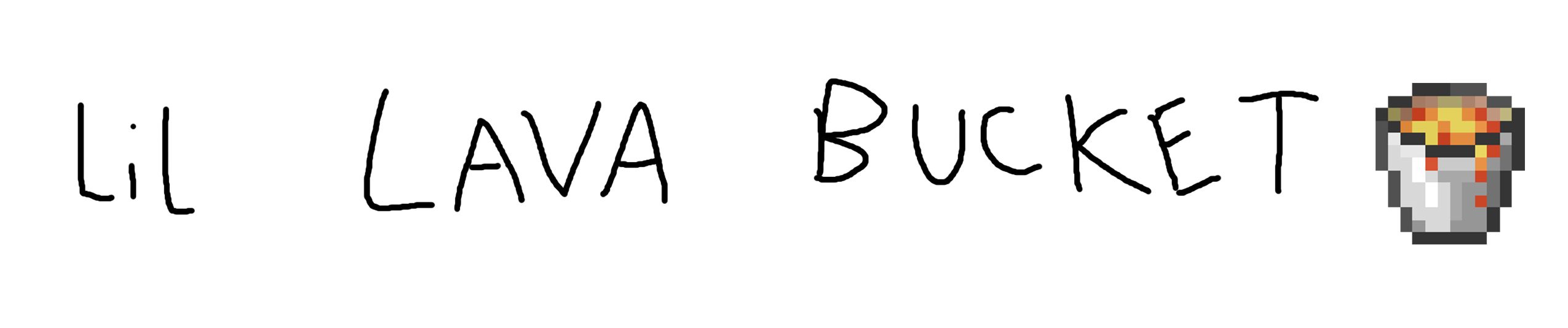 Minecraft Lava Bucket Pixel Art